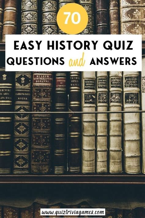 70 Easy History Quiz Questions Answers Artofit