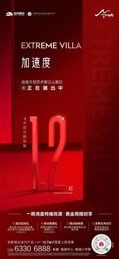 地产 热销 数字 红金