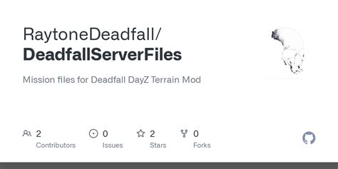Github Raytonedeadfall Deadfallserverfiles Mission Files For Deadfall Dayz Terrain Mod
