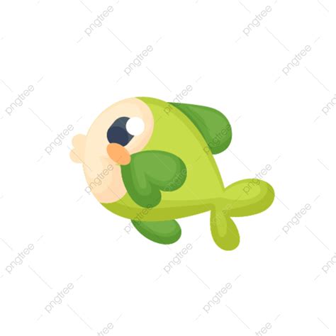 Cute Fish Cartoon Vector Hd Png Images Cartoon Cute Fish Green Vector