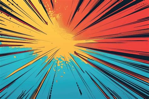 A Colorful Explosion With A Yellow Arrow Pointing To The Right Premium AI Generated Image