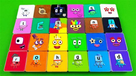 Finding Numberblocks Alphablocks SLIME Coloring With Squares
