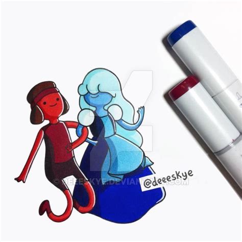 Ruby And Saphire In The Style Of Adventure Time Deeeskye Steven