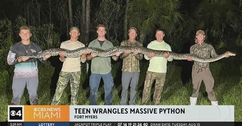 Fort Myers Teen Captured Massive 15 Foot Python Cbs Miami