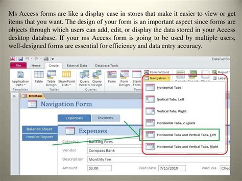 Ppt Creating A Good Looking Ms Access Form With Microsoft Access Powerpoint Presentation Id
