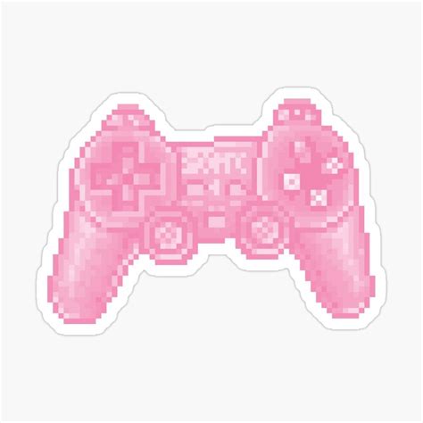 Pink Pixel Ps2 Controller Sticker