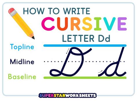 Cursive D Superstar Worksheets