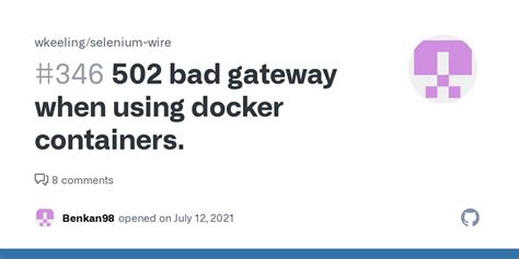 502 bad gateway when using docker containers · issue 346 · wkeeling