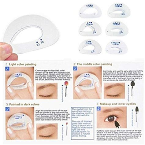 6PCS PACK Eyeliner Stencil Cat Eye Fish Tail Doubl Grandado