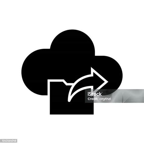 클라우드 공유 아이콘 솔리드 스타일입니다 웹 페이지 모바일 앱 Ui Ux 디자인을 위한 벡터 아이콘 디자인 요소 0명에 대한