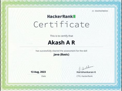 akash a r on linkedin hackerrank hackerrankcertified java
