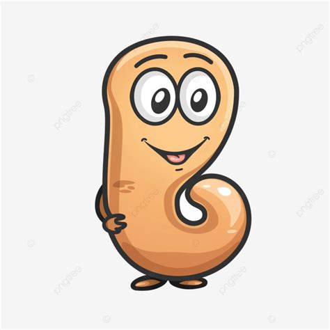 Comma Symbol Cartoon With A Shy Expression Comment Typography Letter