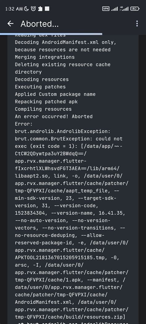 I Got An Error When Trying To Patch By My Self What Should I Do Rrevancedextended
