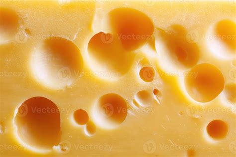 Swiss Cheese Slice Showcasing Large Holes And Signature Texture