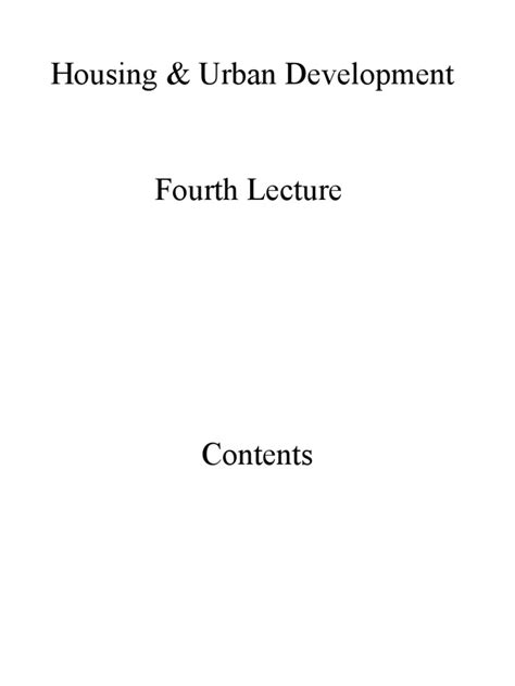 Housing And Urban Development Pdf Interest Demand