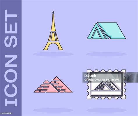 Définir Timbre Postal Et Pyramides Degypte Tour Eiffel Pyramides