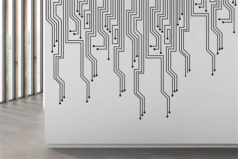 Trinx Circuit Board Binary Code Wall Decal Technology Vinyl Wall Art Decals Wayfair