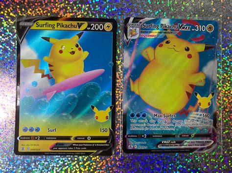 Mavin Pokemon Tcg Celebrations Surfing Pikachu Full Art 009025 Vmax