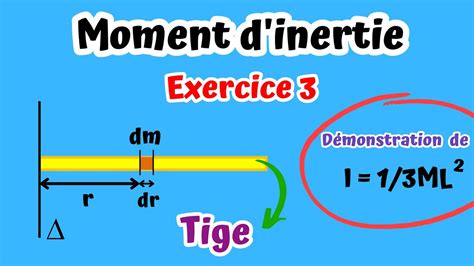 Moment D Inertie Etablissement Du Moment D Inertie D Une Tige