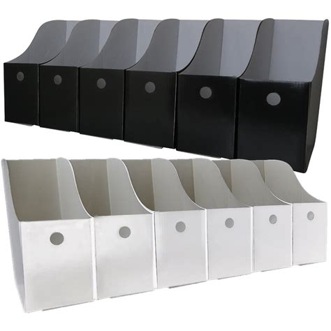 Evelots Set Of 12 Magazine File Holder Boxes With Adhesive Labels