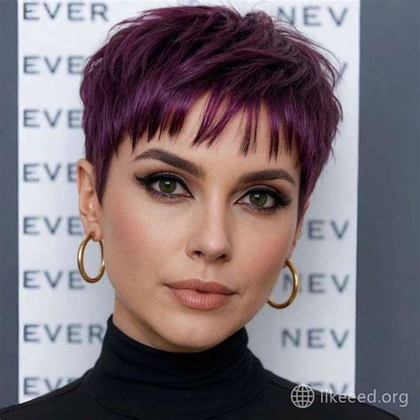 Modern Plum Pixie Cuts That Radiate Bold Elegance Likeeed