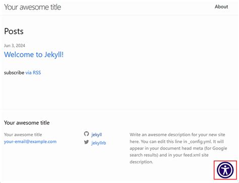 jekyll web accessibility widget installation all in one accessibility