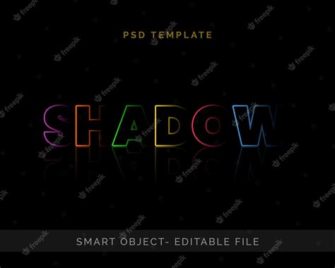 Premium Psd Editable Colorful Text Shadow Effect Photoshop