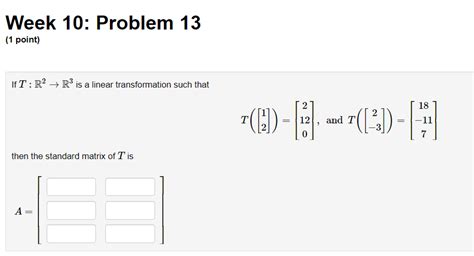 Solved If T R R Is A Linear Transformation Such Chegg Com