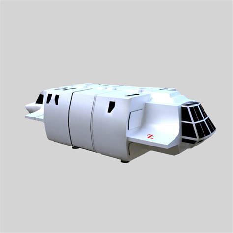 Visitor Sky Fighter Transport V2 3d Model By Fedorgoglikov