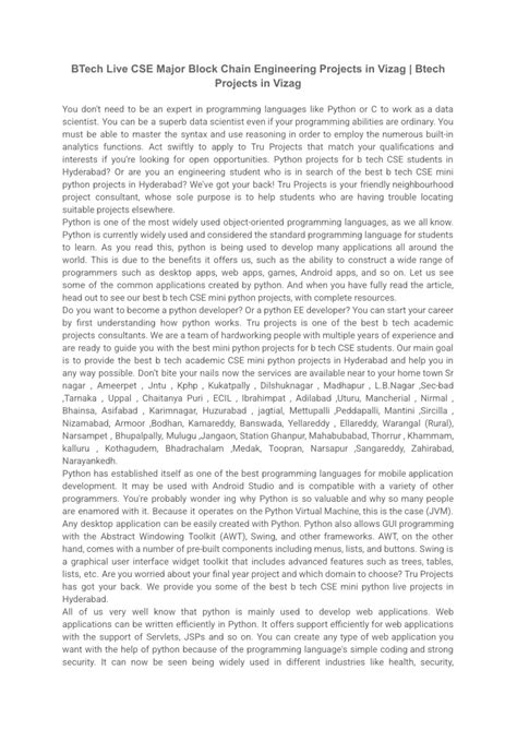 Ppt Btech Live Cse Major Block Chain Engineering Projects In Vizag