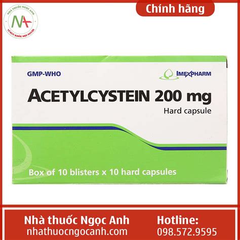 Thuốc Acetylcystein 200mg VNA Imexpharm giá bao nhiêu mua ở đâu