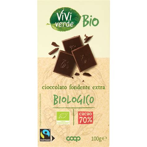 Tavoletta Cioccolato Extra Fondente 70 Coop Vivi Verde 100 G Coop Shop