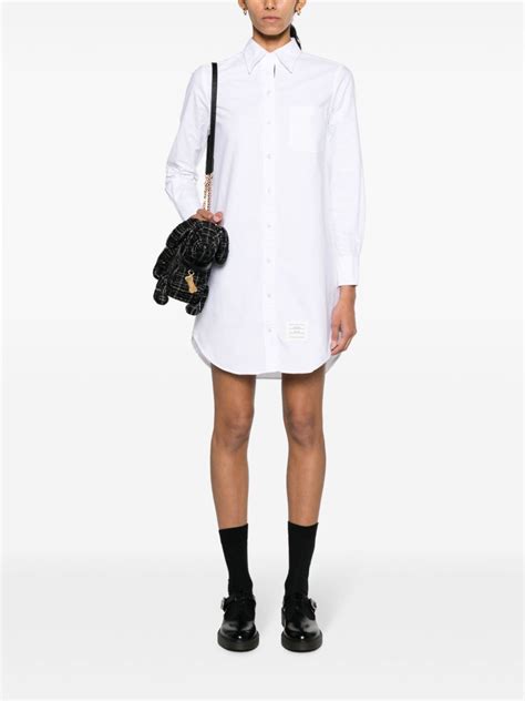 Thom Browne Vestido Camisero Con Efecto Arrugado Farfetch
