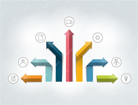 Premium Vector Arrow Infographics Flowchart Vector