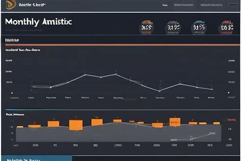 Monthly Analytics Review Premium Ai Generated Image