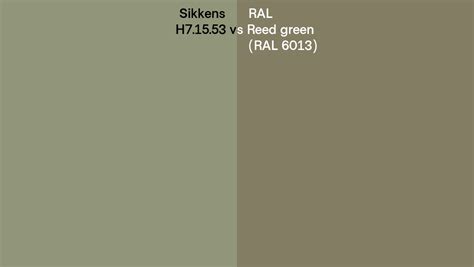 Sikkens H71553 Vs Ral Reed Green Ral 6013 Side By Side Comparison