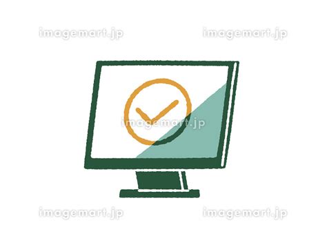 チェックマークが表示されたパソコンモニターのイラスト素材 280364874 イメージマート