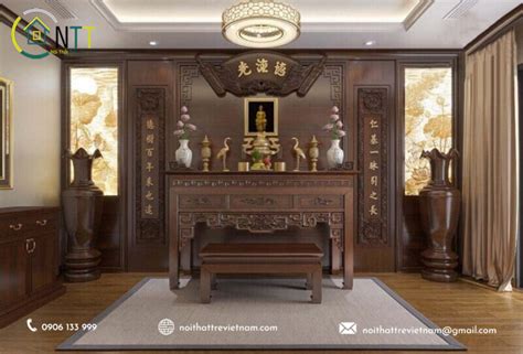 Thiết kế phòng thờ phong cách cổ điển