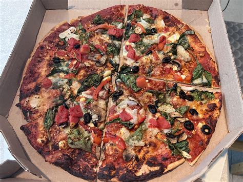 I Tried The Dominos Pizza Crime Pacific Veggie No Cheese On A Thin
