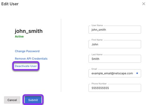 How To Deactivate A User