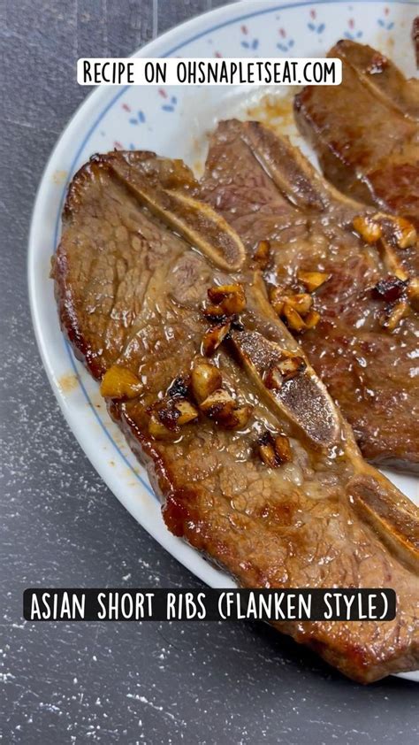 Asian Short Ribs Flanken Style Asian Short Ribs Beef Recipes