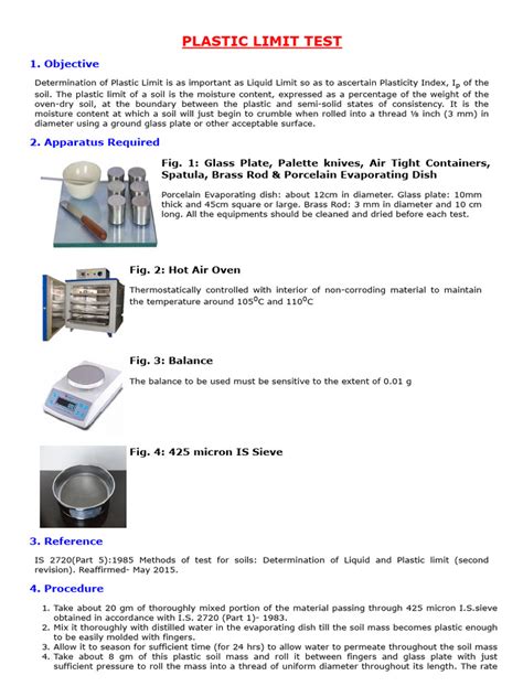 Plastic Limit Test Download Free Pdf Chemistry Applied And
