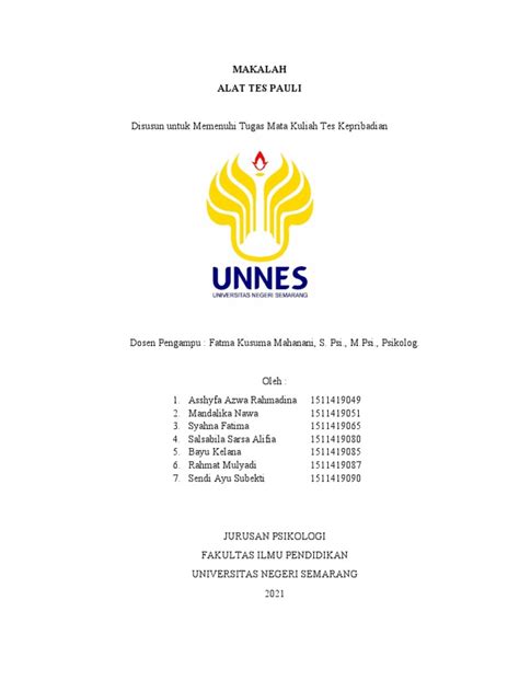 Pauli Test Pdf