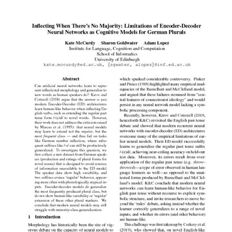 Inflecting When Theres No Majority Limitations Of Encoder Decoder