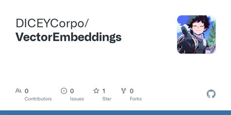 Github Diceycorpo Vectorembeddings