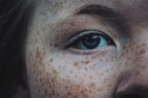 картинки девушка фотография портрет цвет Синий Губа рот