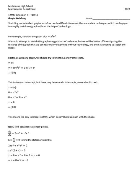 12mm 2022 Extension 7 T1w10 Graph Sketching Pdf Applied Mathematics Mathematical Relations