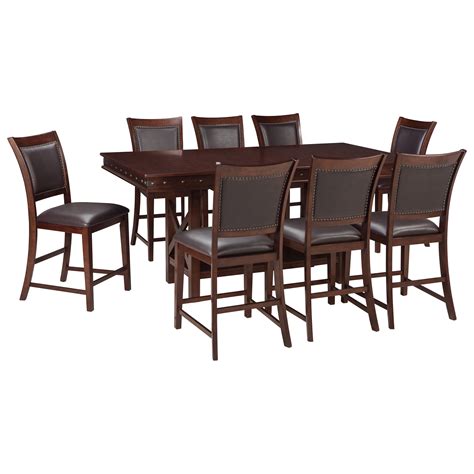 Ashley Signature Design Collenburg 9 Piece Counter Table Set Dunk