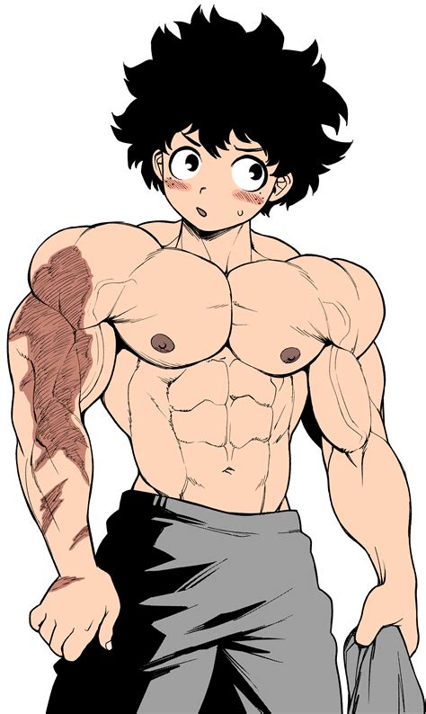 Shirtless Izuku Midoriya By Pokkuti By Juanitoarcoiris1 On Deviantart