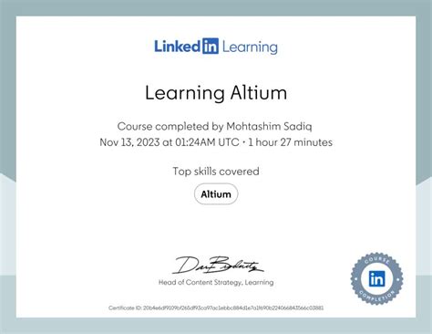 Mohtashim Sadiq On Linkedin Certificate Of Completion